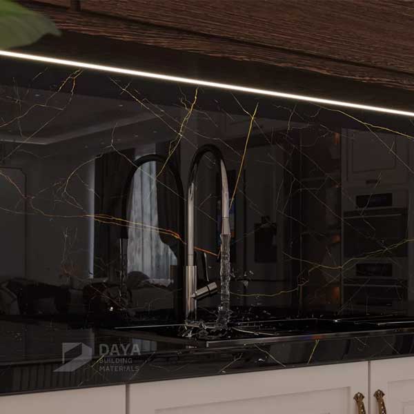 Golden Black Porcelain Tile Ceramic - DAYA